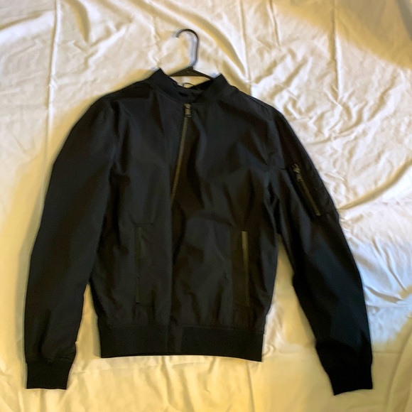 Zara | Jackets & Coats | Zara Large Black Mens Bomber Jacket Outer ...